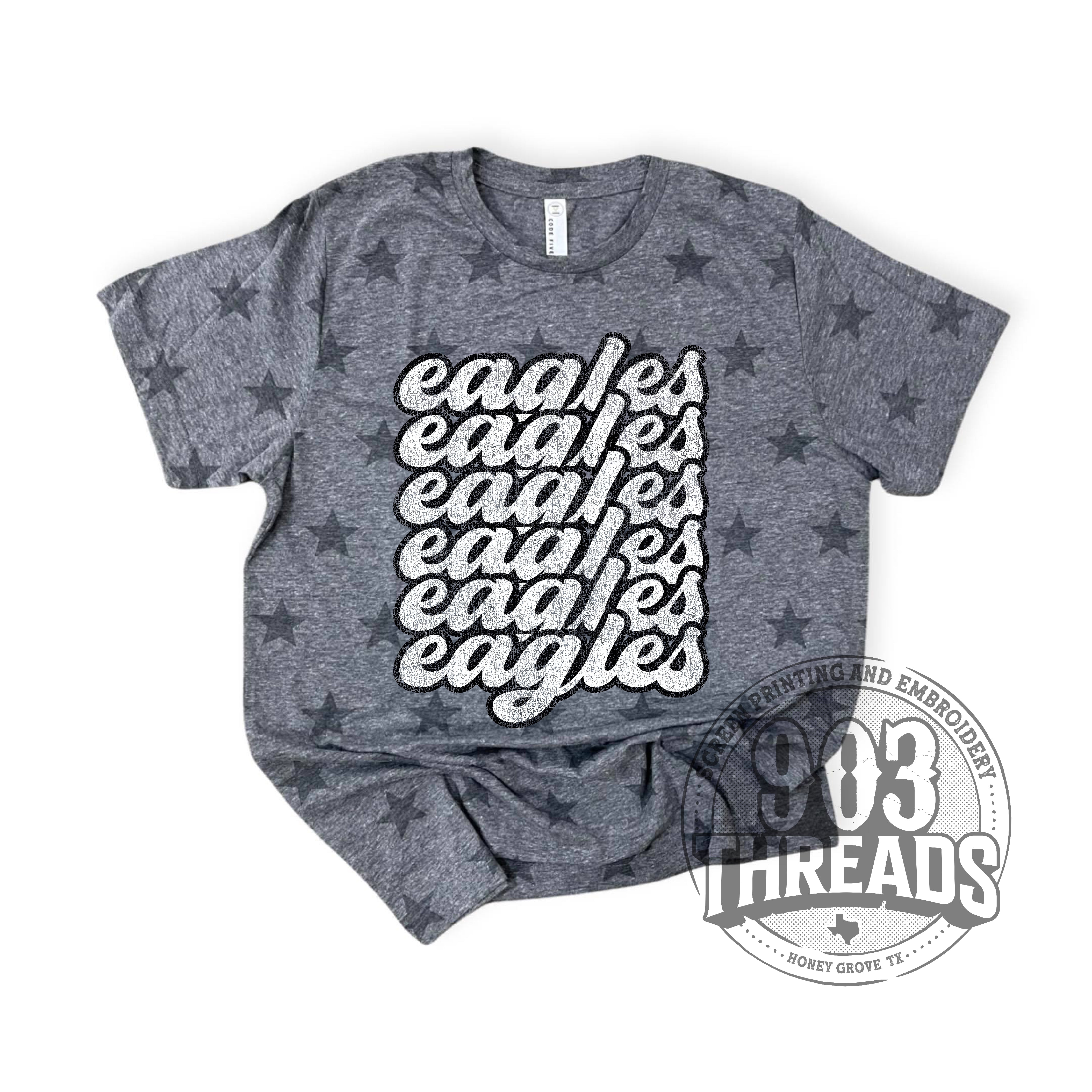 Eagles Retro Washed School Spirit Tee – 903 Threads